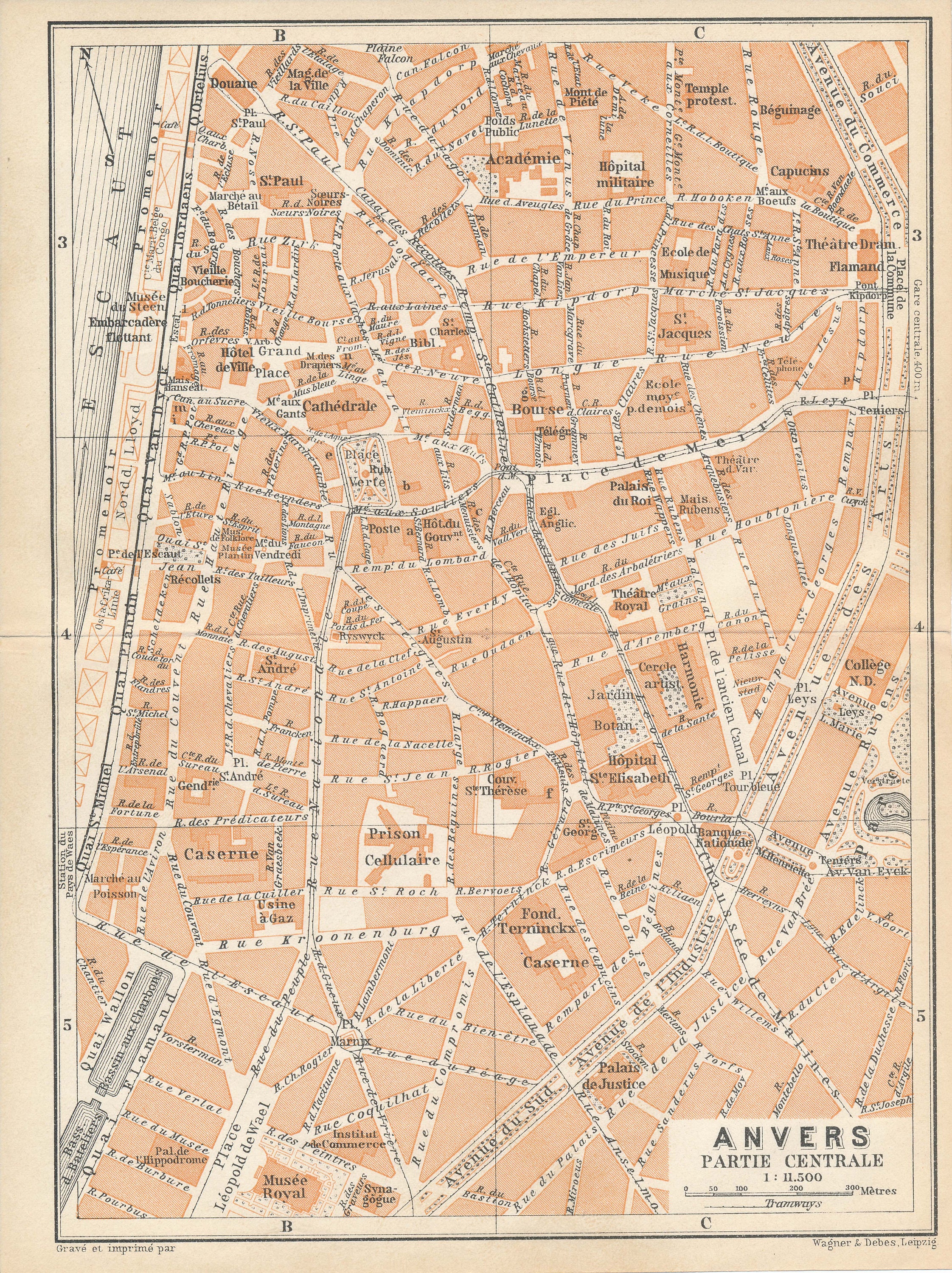 1910 Antwerp Anvers Belgium Antique Map | Etsy