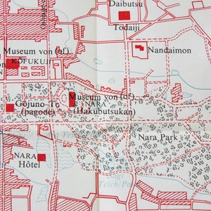 1974 Nara Japan Vintage Map - Etsy