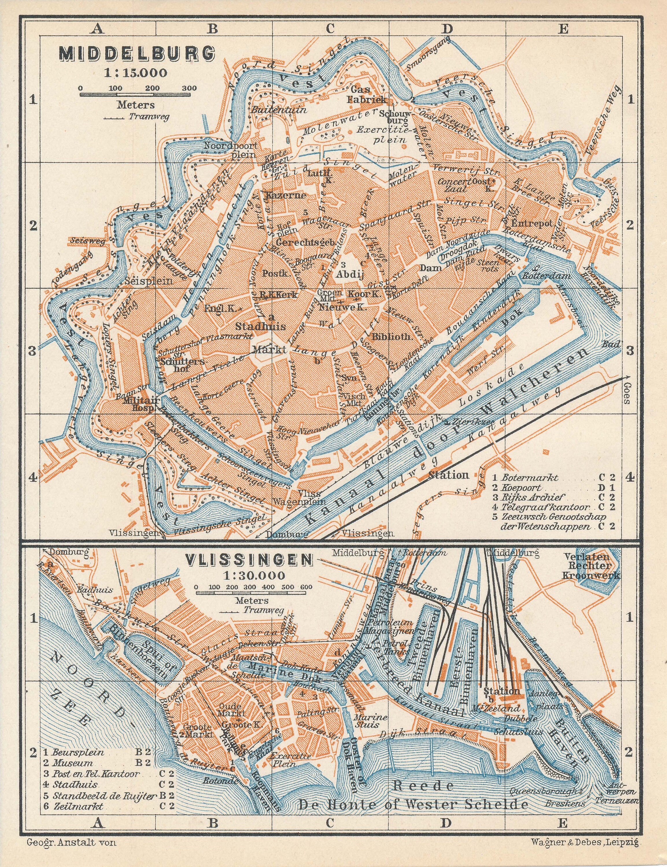 1910 Middelburg and Vlissingen Flushing Netherlands | Etsy