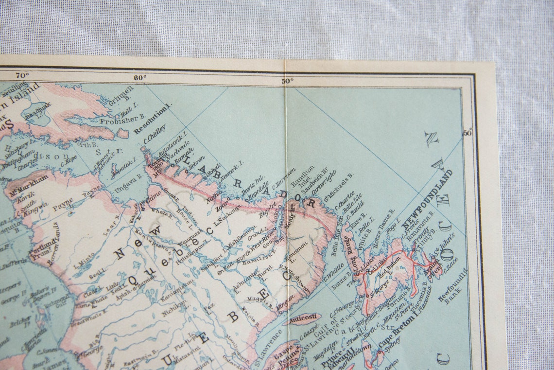 1907 Canada Antique Map | Etsy