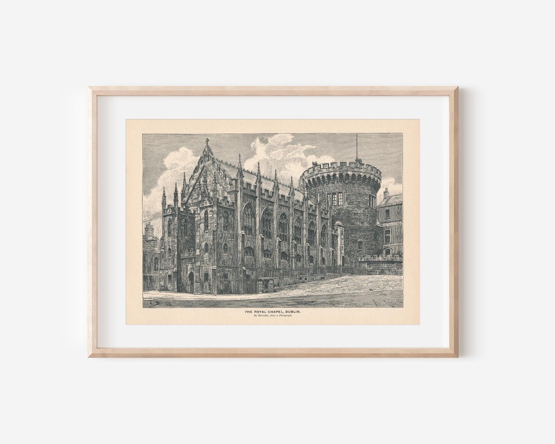 1892 Dublin Ireland Chapel Royal Antique Engraving Print - Etsy