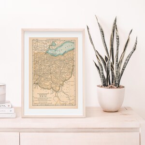 1891 Ohio Antique Map - Etsy