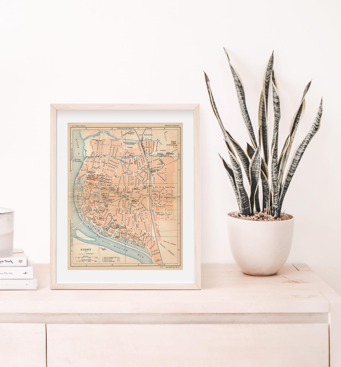 1926 Vichy France Antique Map - Etsy