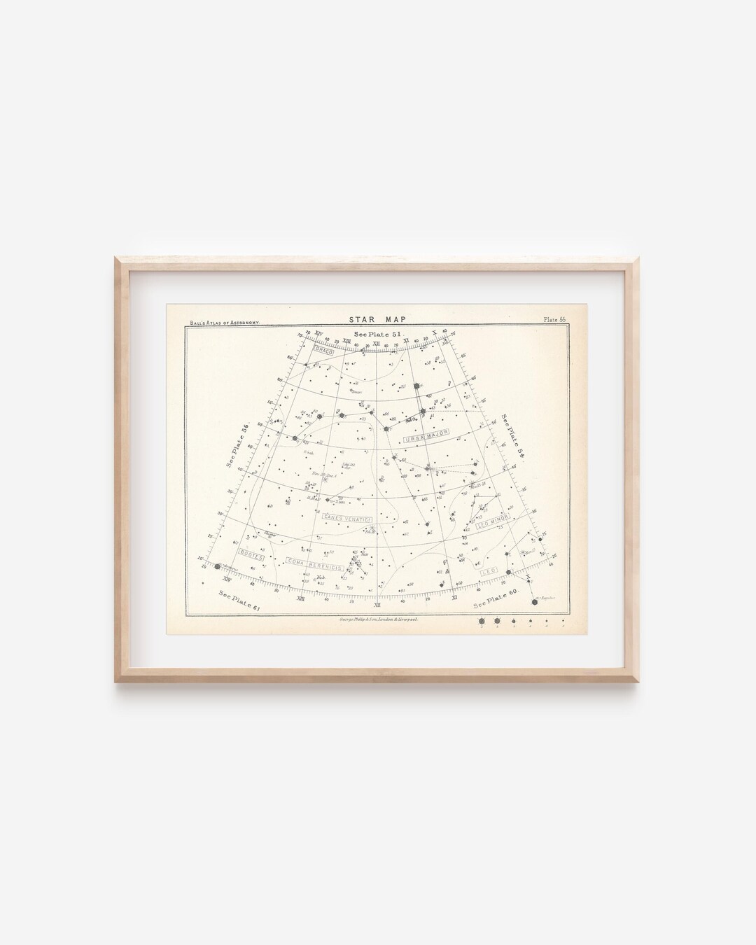 1892 Star Map, Ursa Major, Leo, Antique Astronomy Print - Etsy