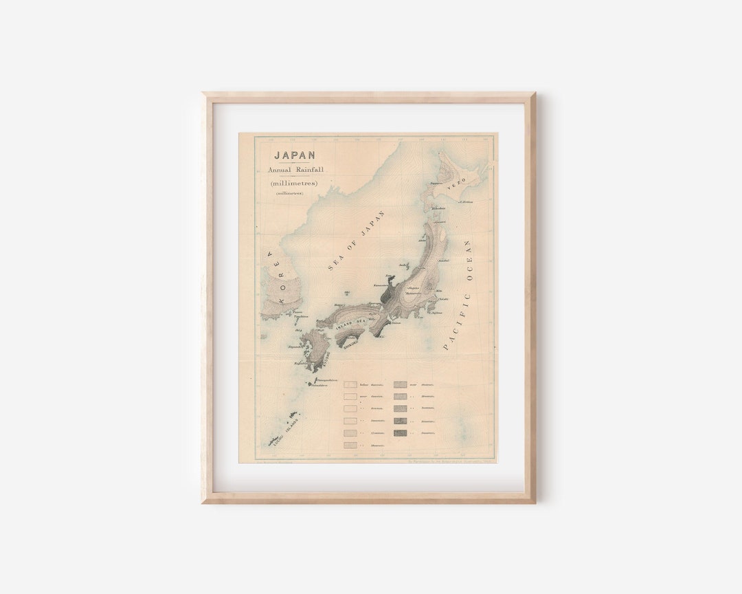 1907 Japan Antique Map - Etsy