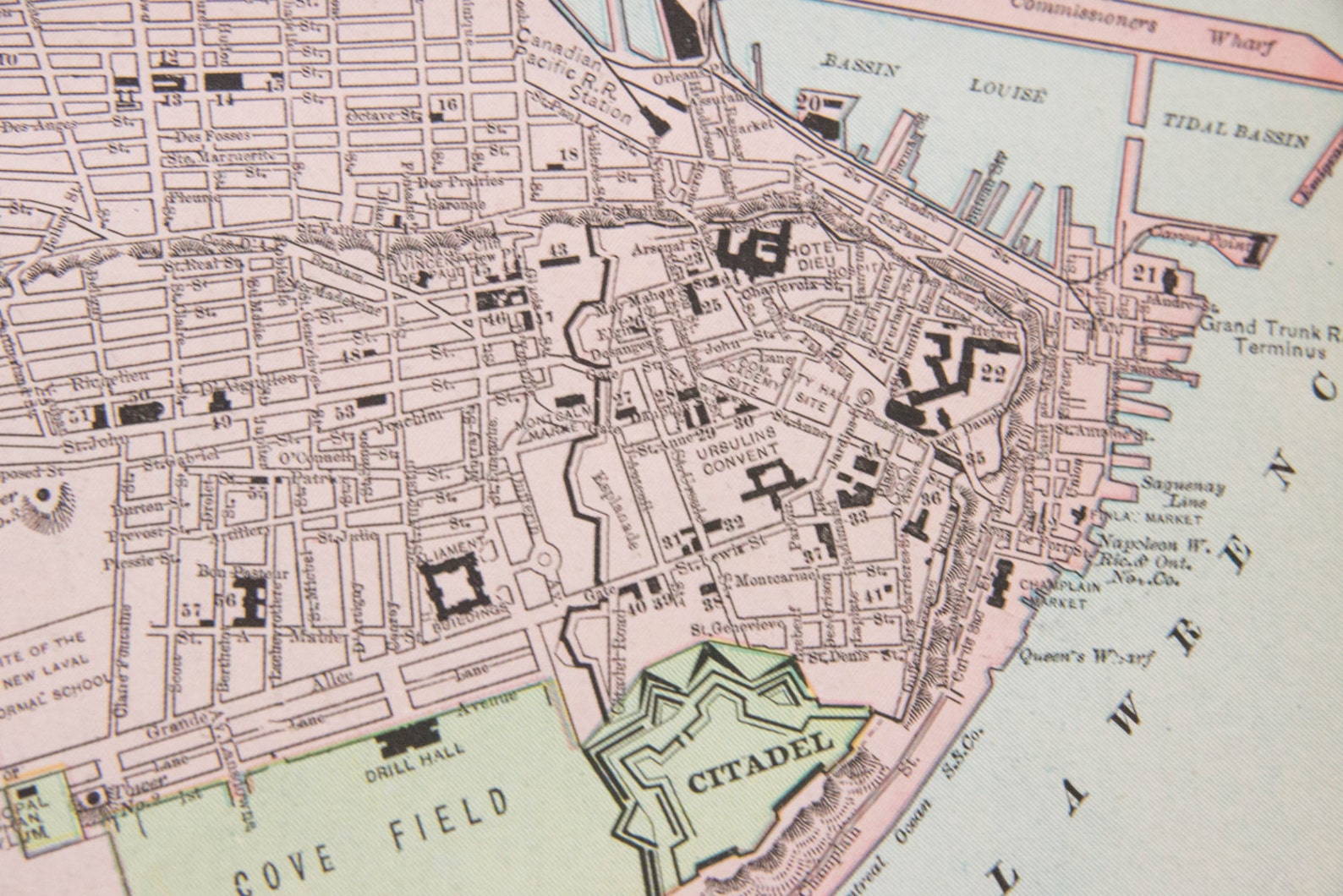 1901 Quebec Canada Antique Map - Etsy