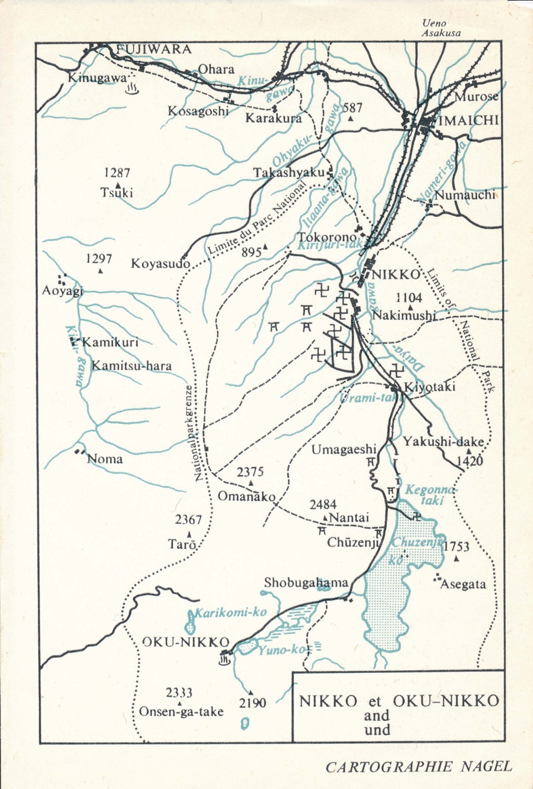 1974 Nikko Japan Vintage Map - Etsy