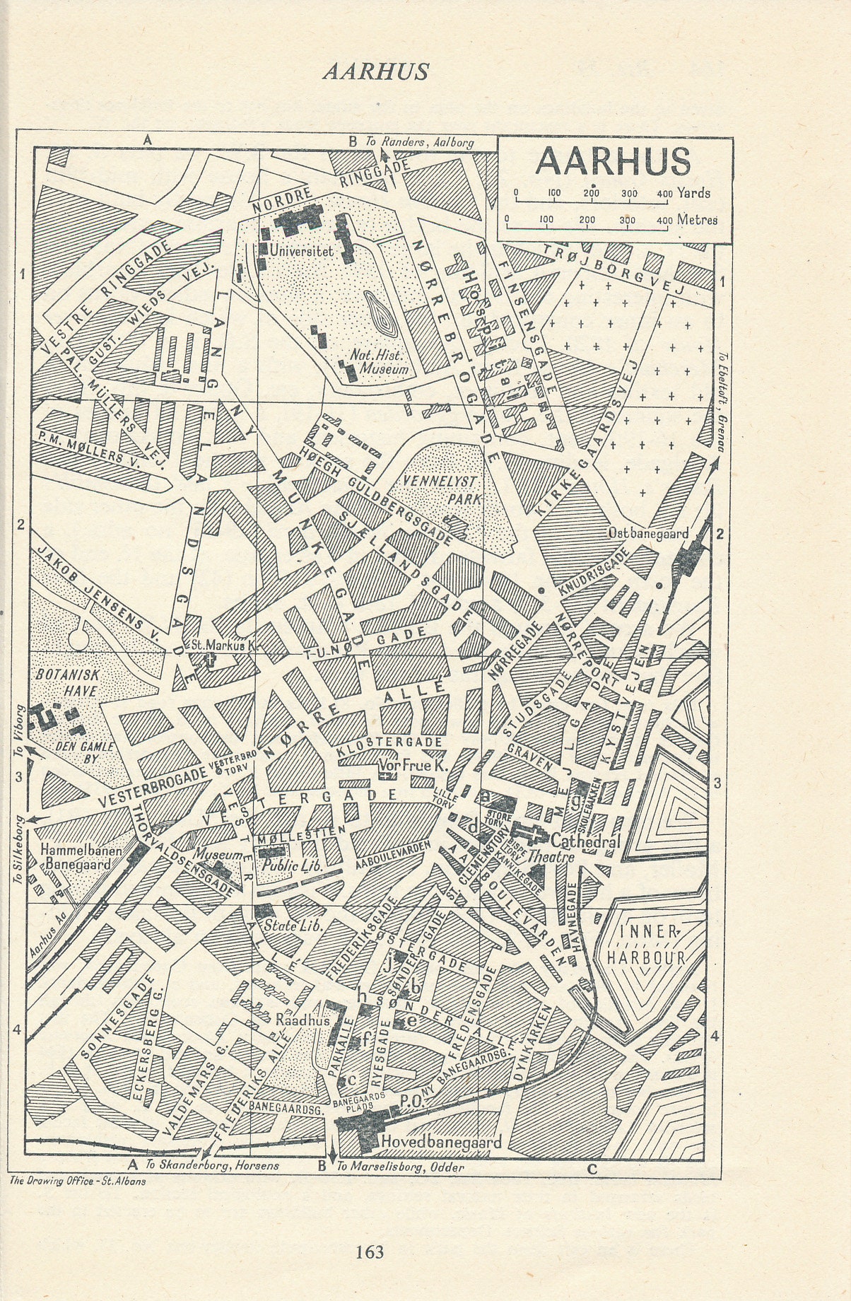 1955 Aarhus Denmark Vintage Map - Etsy