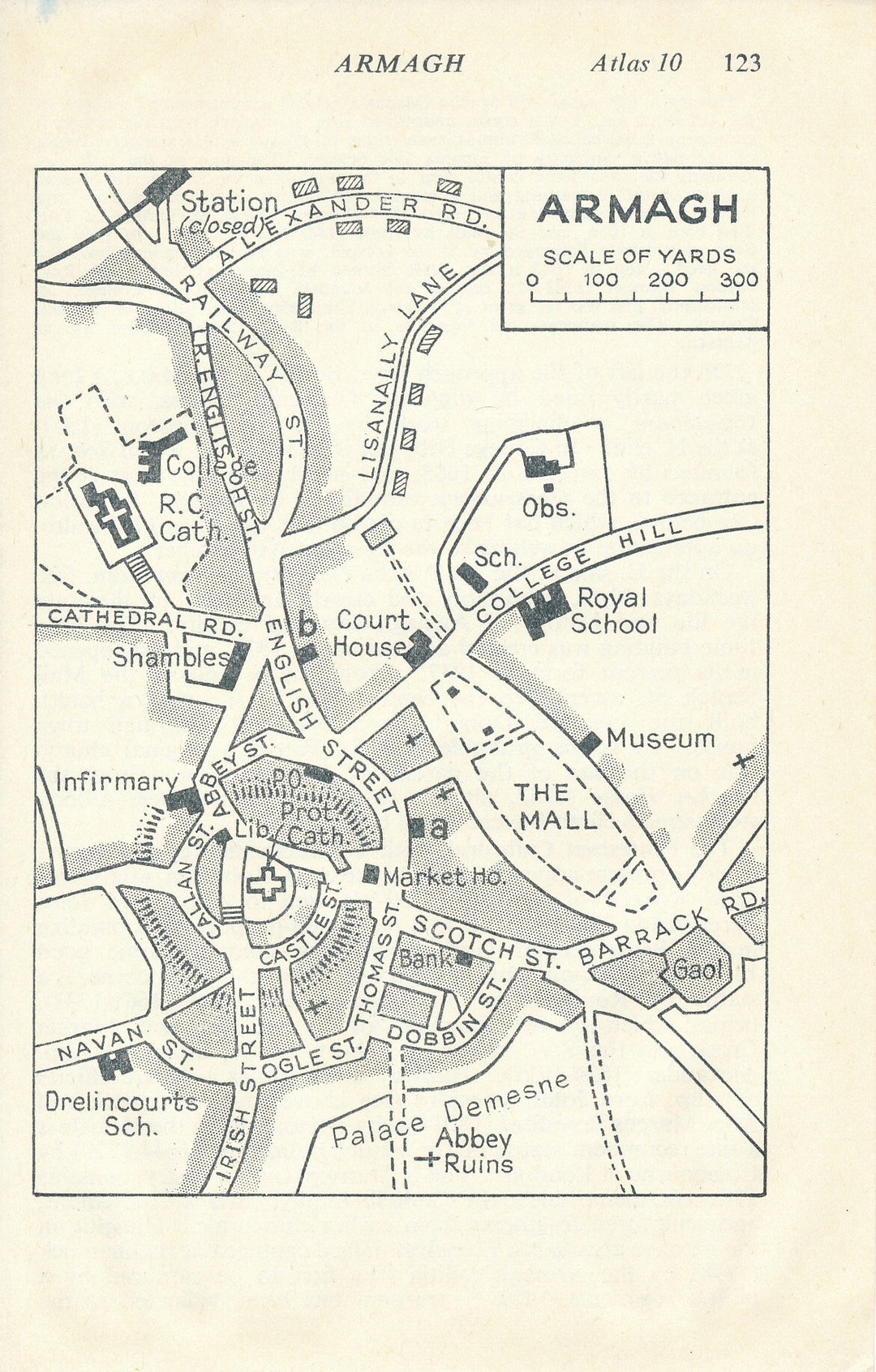 1962 Armagh Ireland Vintage Map - Etsy