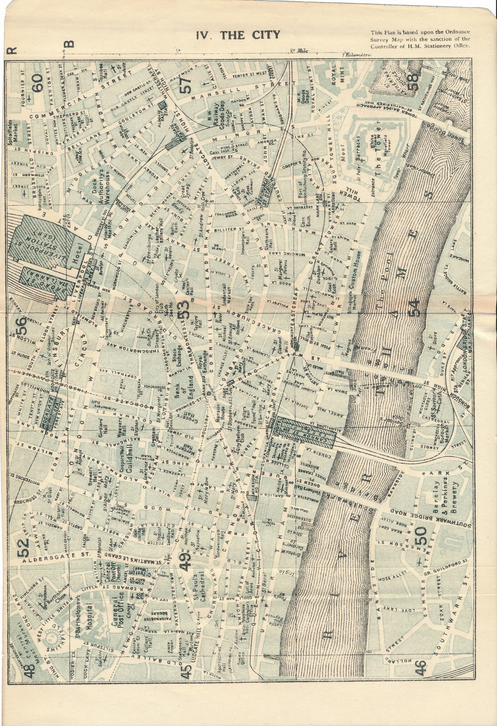 1922 London, England, United Kingdom Street Map - Etsy