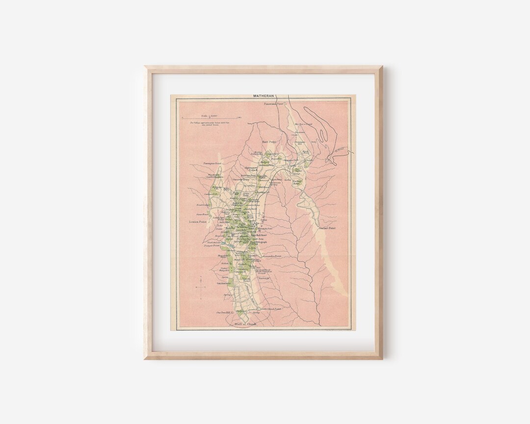 1924 Matheran India Antique Map - Etsy