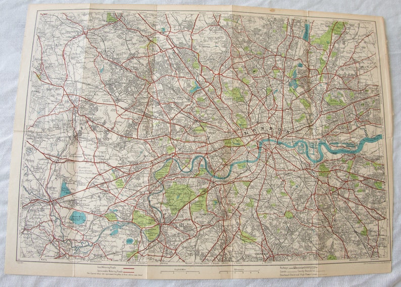 1948 London United Kingdom Vintage Map - Etsy