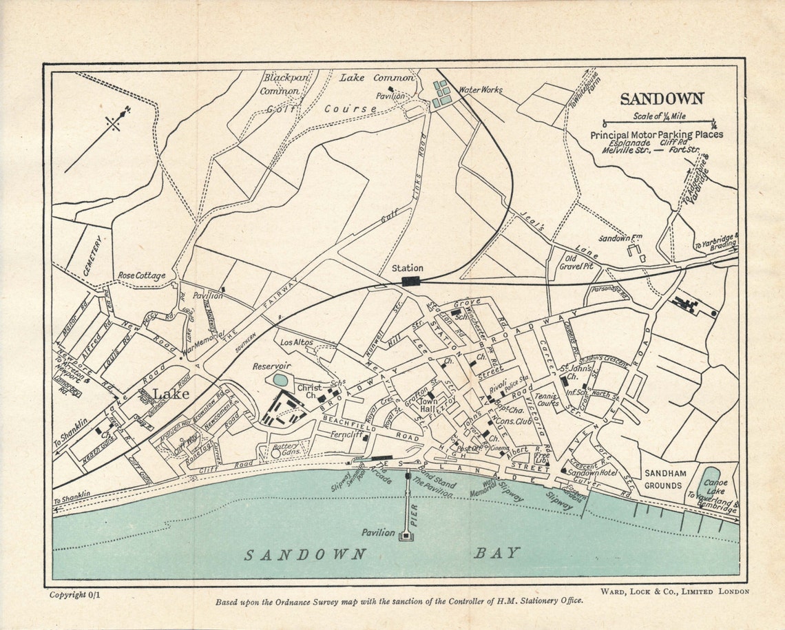1950 Sandown Isle of Wight United Kingdom great Britain - Etsy