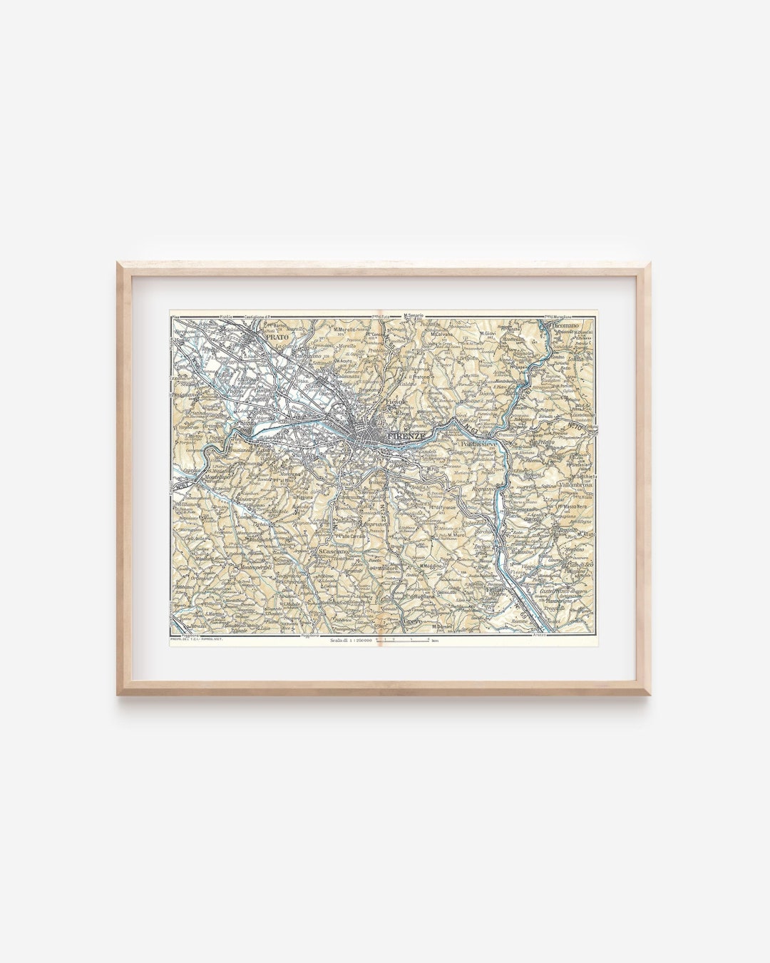 1964 Florence Italy Vintage Map - Etsy