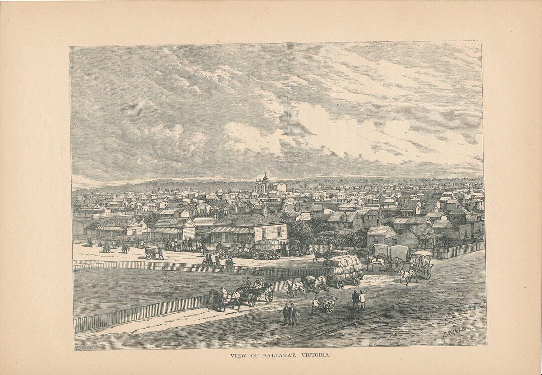 1890 Ballarat Australia Antique Print - Etsy Australia