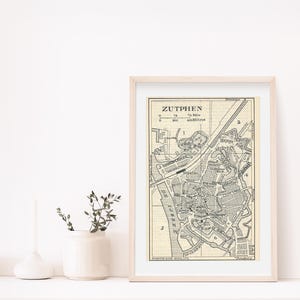 1933 Zutphen Netherlands Antique Map - Etsy