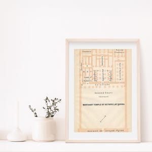 1908 Temple of Sethos Lat Qurna Egypt Antique Map - Etsy