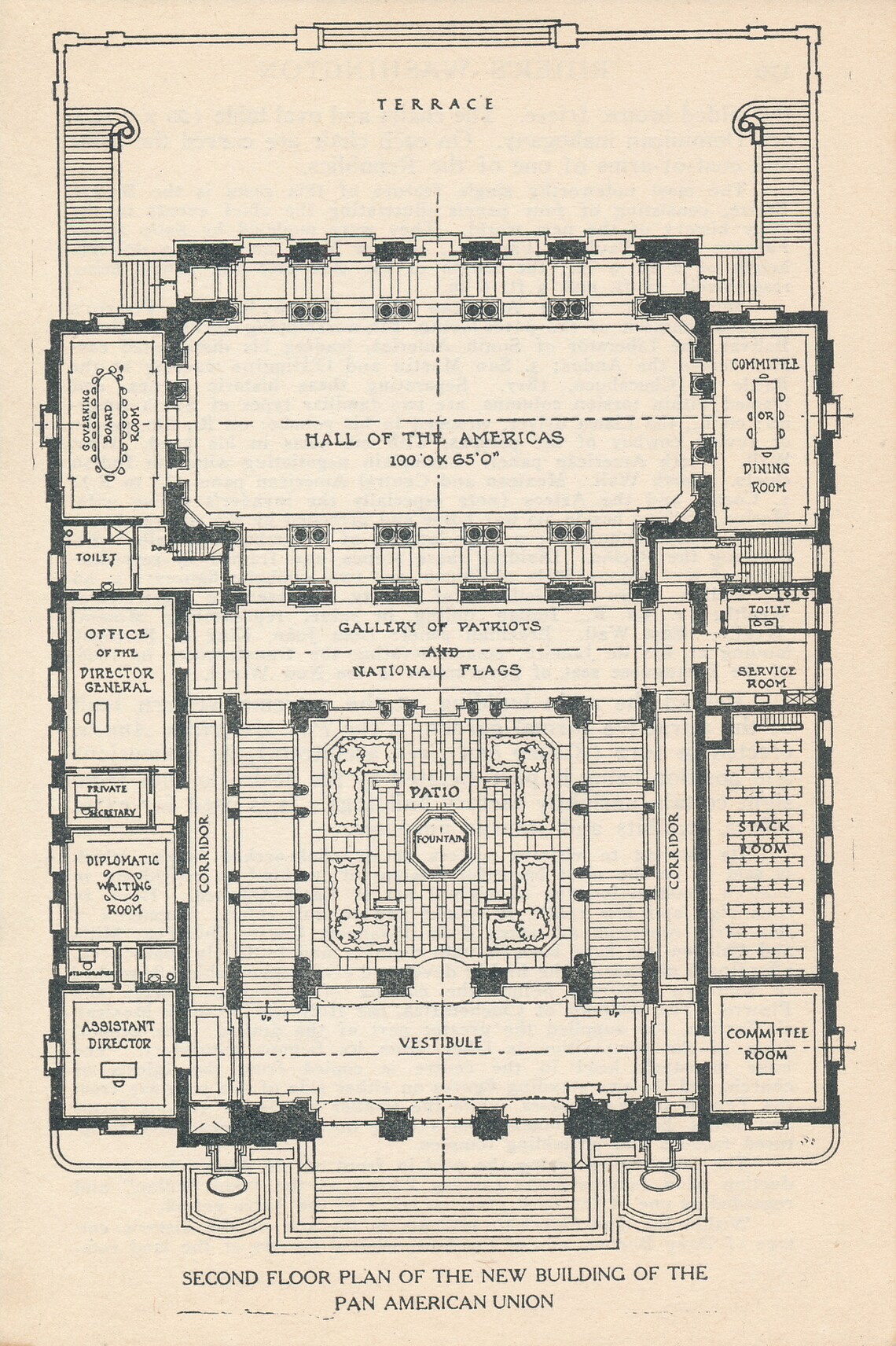 1922 Pan American Union Building Washington DC Antique Map | Etsy
