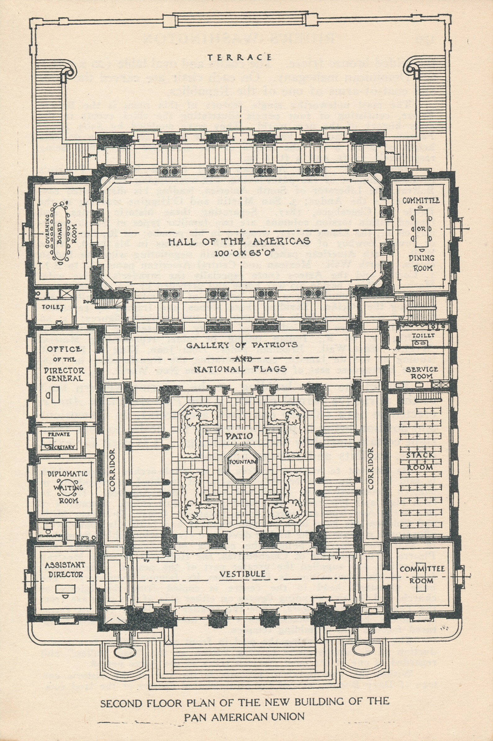 1922 Pan American Union Building Washington DC Antique Map - Etsy