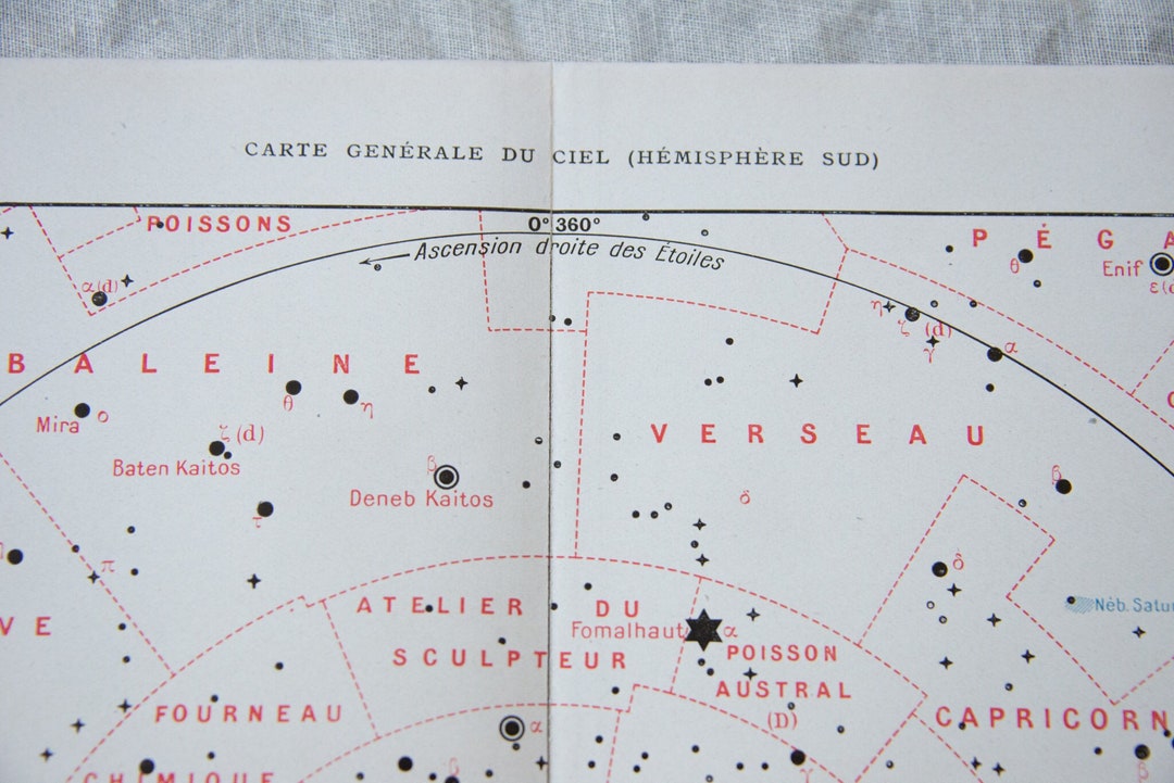 1923 Star Chart Southern Hemisphere Antique Astronomy Print - Etsy