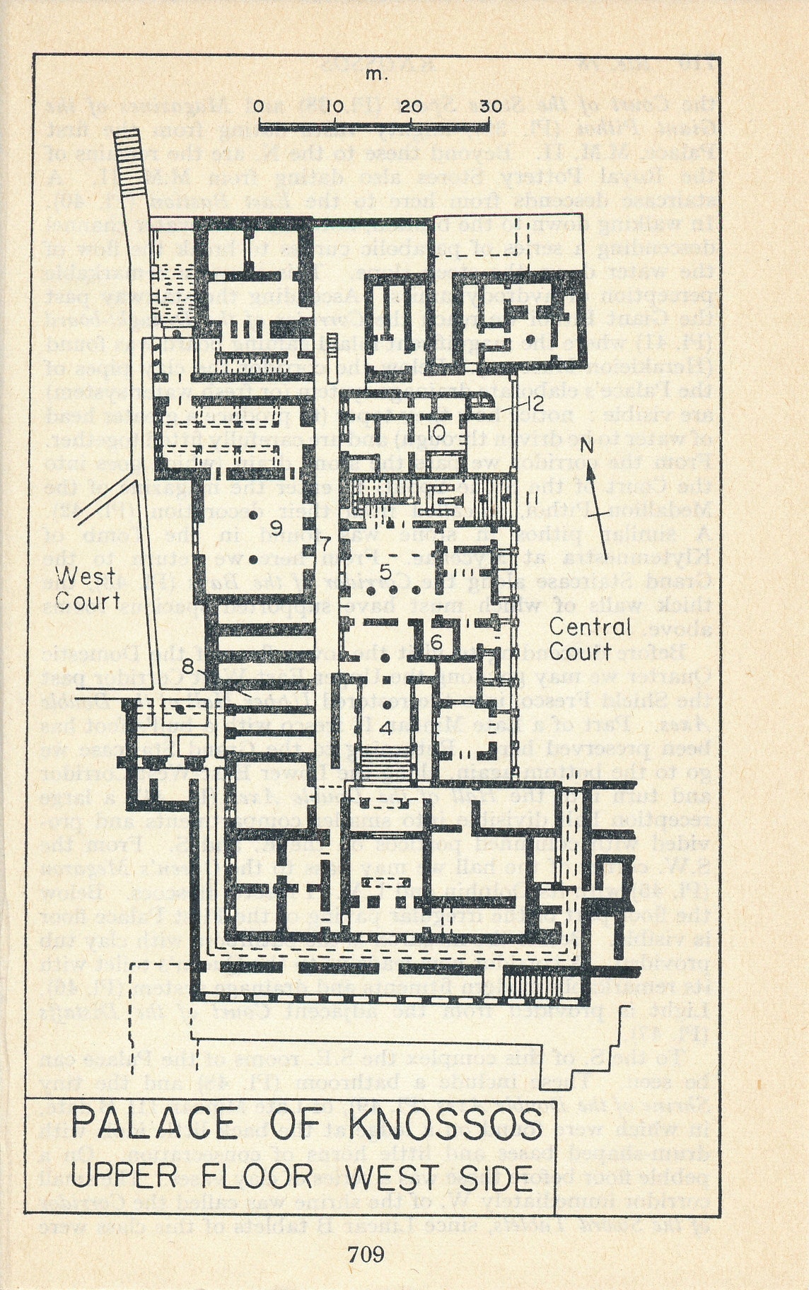 1967 Knossos Greece Vintage Map - Etsy