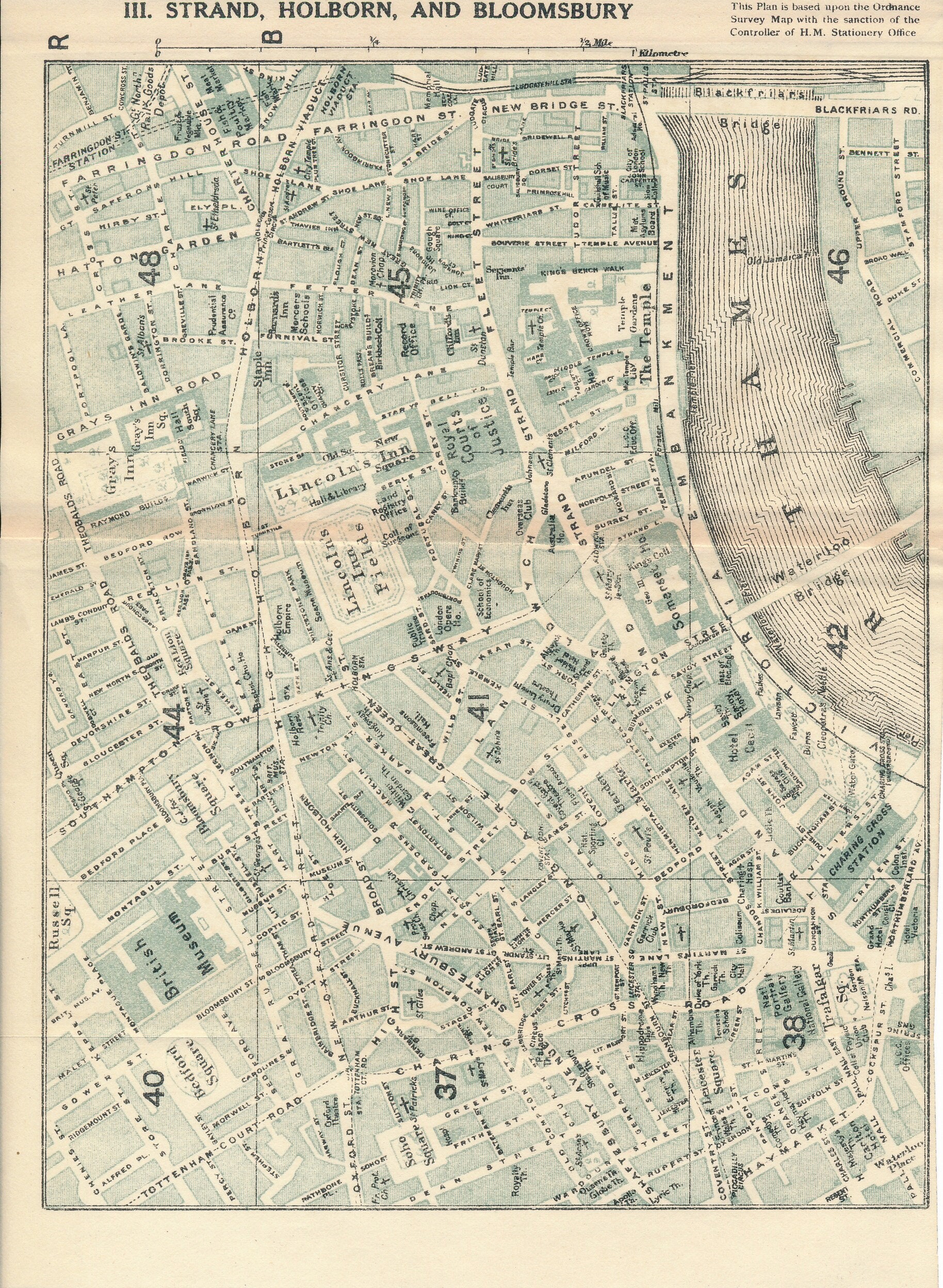 1922 London Street Map, London England, United Kingdom - Etsy