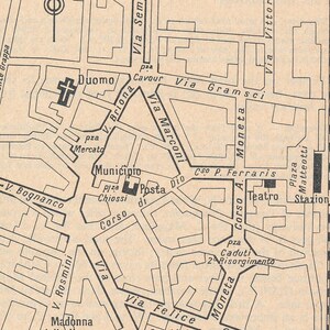 1954 Domodossola Italy Vintage Map - Etsy