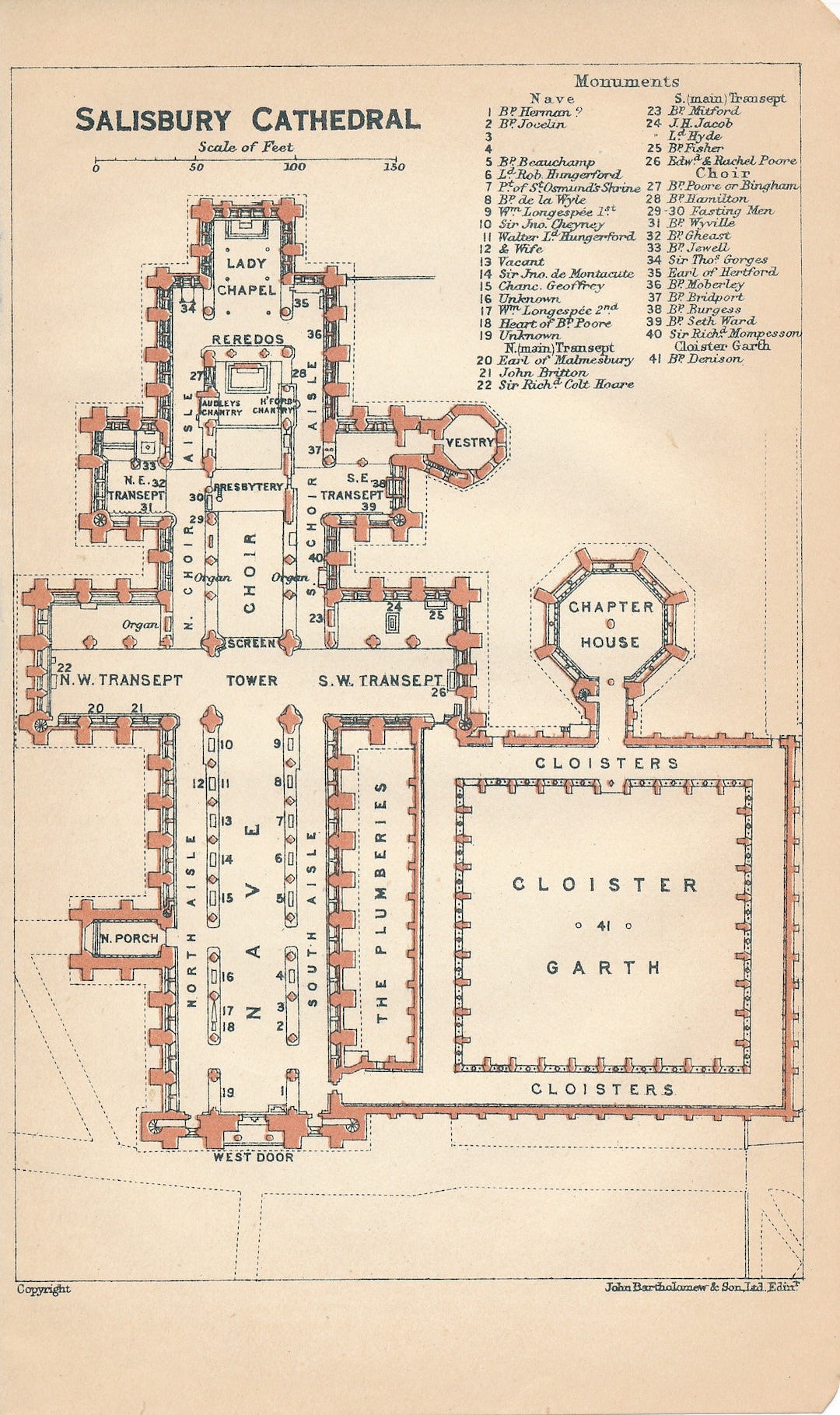 Salisbury Cathedral Plan