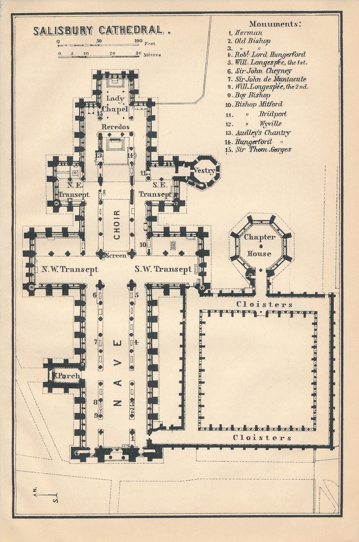 Salisbury Cathedral Plan
