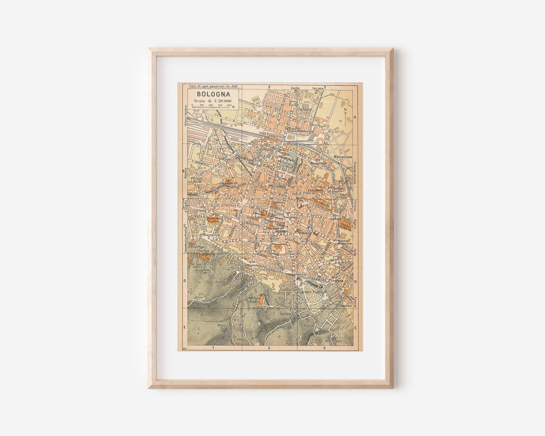 1949 Bologna Italy Vintage Map - Etsy