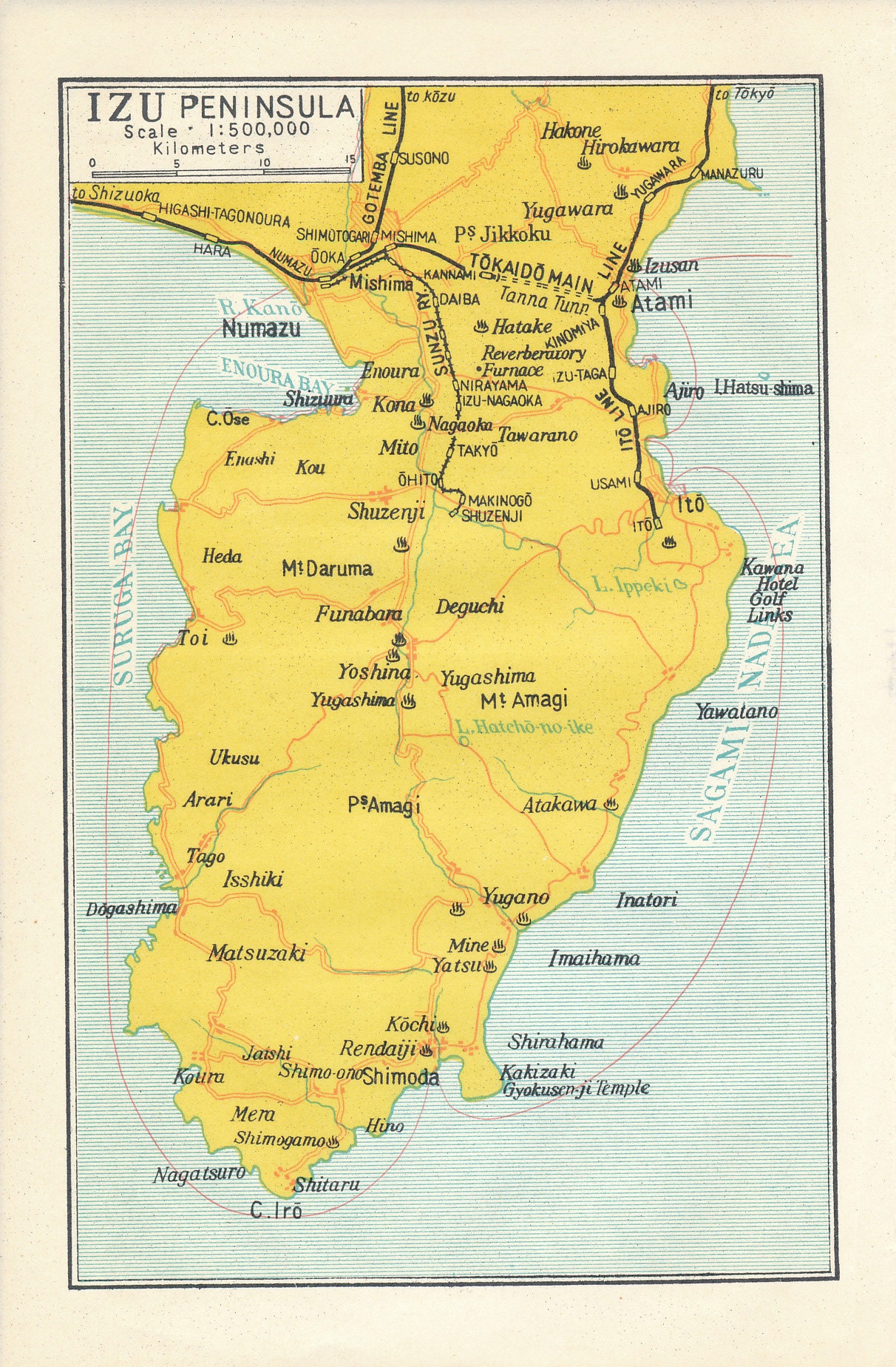 Izu Peninsula Japan Map