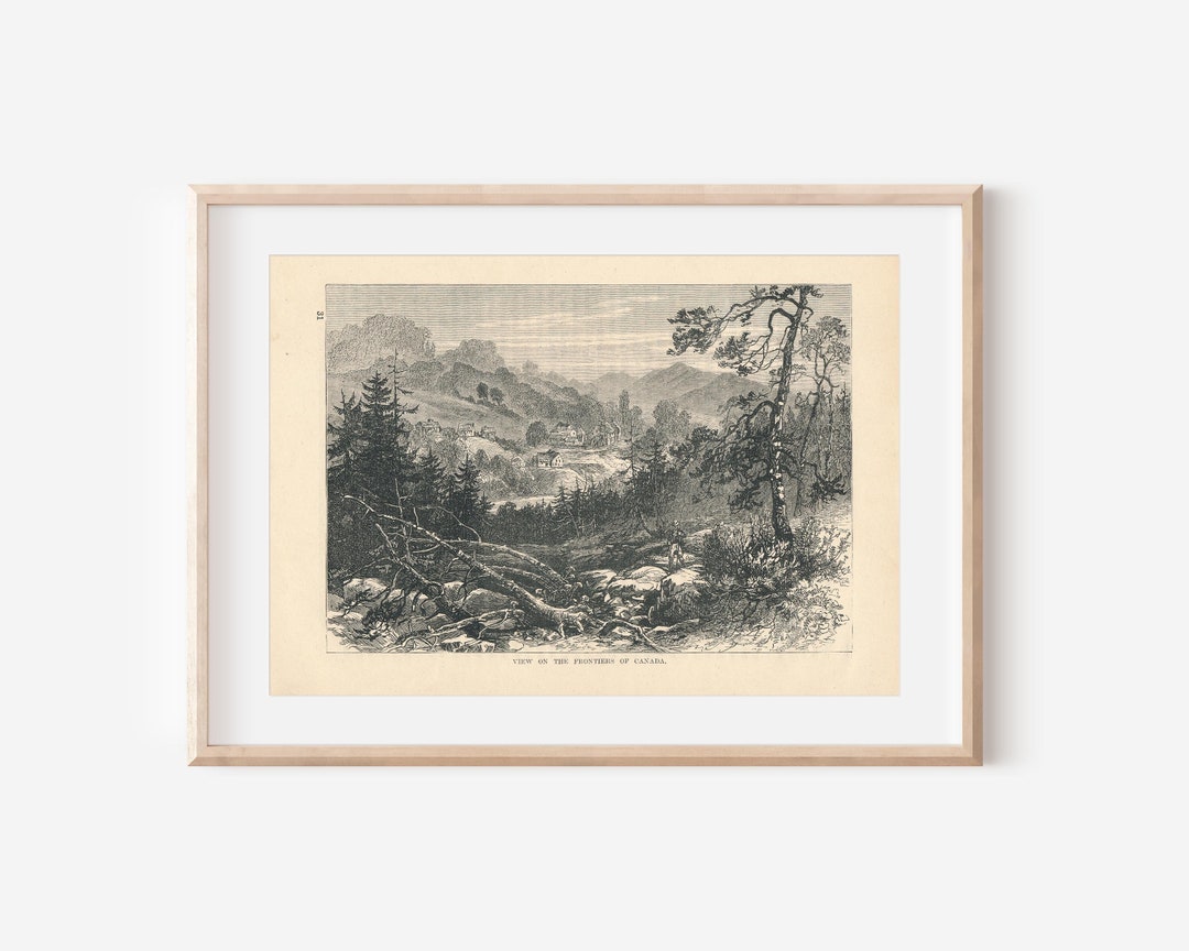 1890 Canada View Canadian Frontier Antique Engraving Illustration Print ...