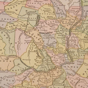 1901 New South Wales Australia Antique Map - Etsy