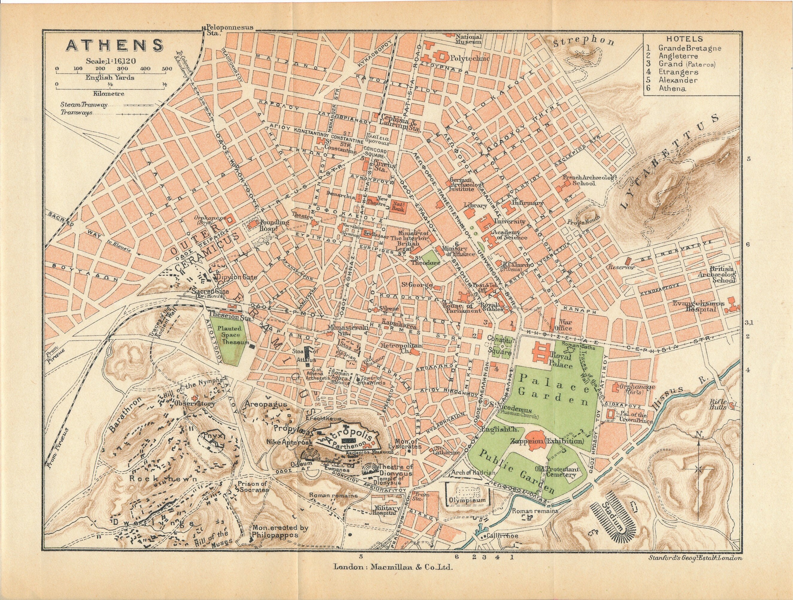 Home & Living Prints MP360 Athens City Map 1890 Map Of Athens Antique ...