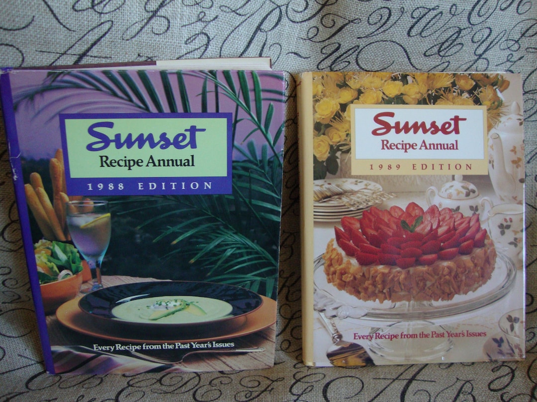 Sunset Magazine Recipe Annuals Cookbook Set of 2, Vintage - Etsy