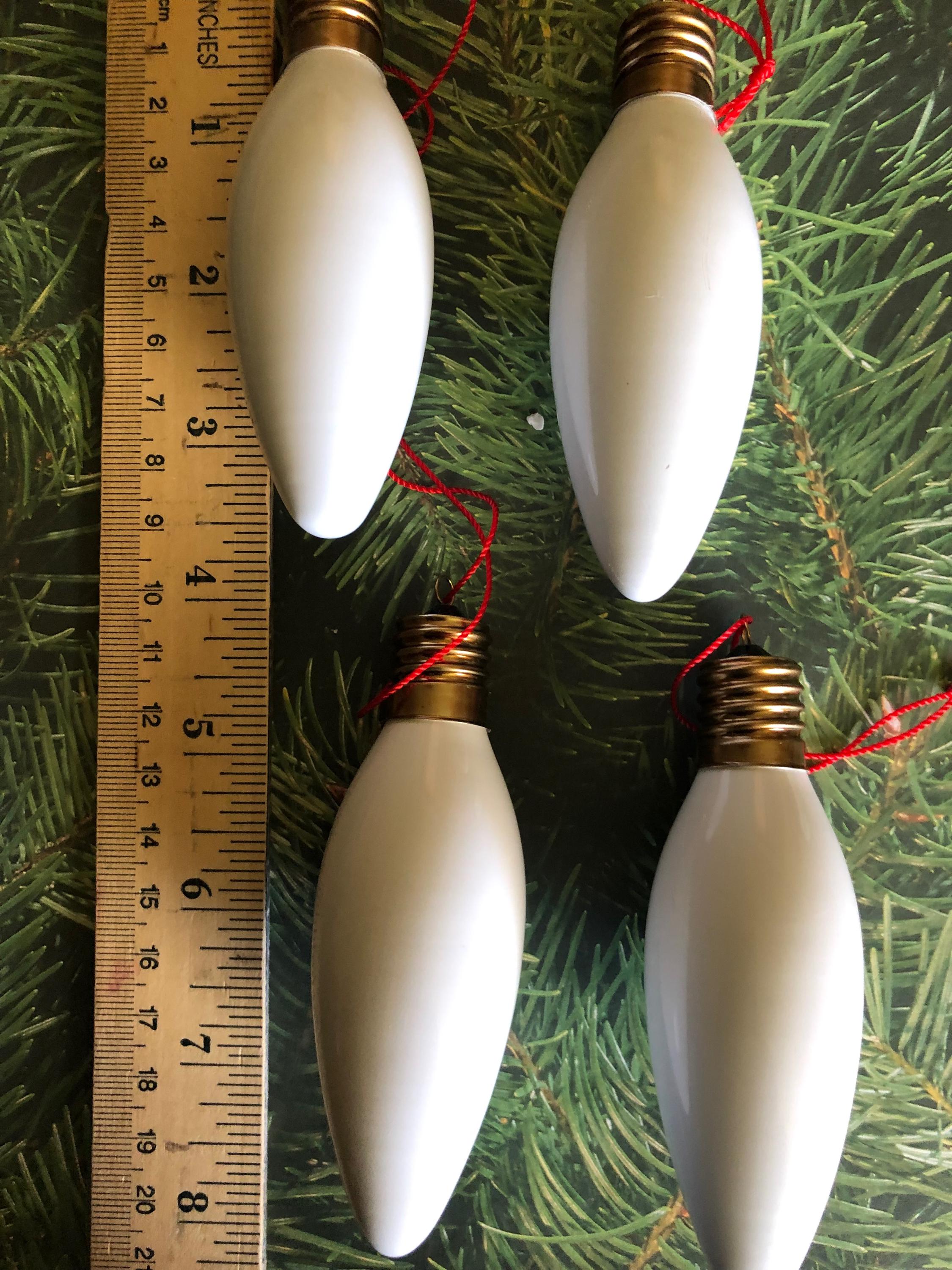 Christmas Light Bulb Ornament Set of 4 - Etsy