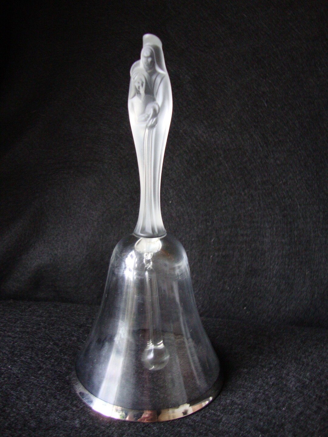 Lenox Lead Crystal Holy Family Bell - Vintage - Etsy