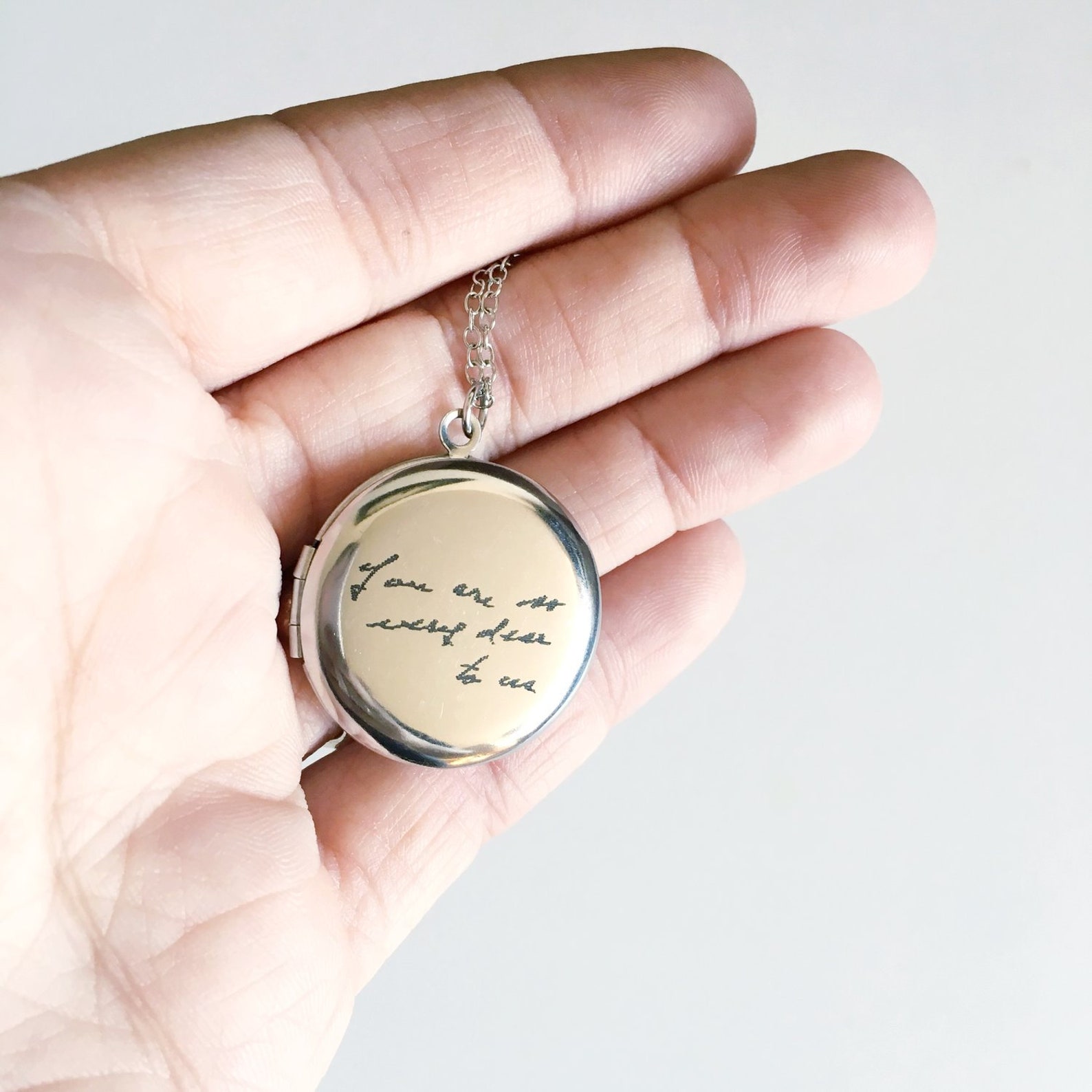 Handwriting Locket | Etsy