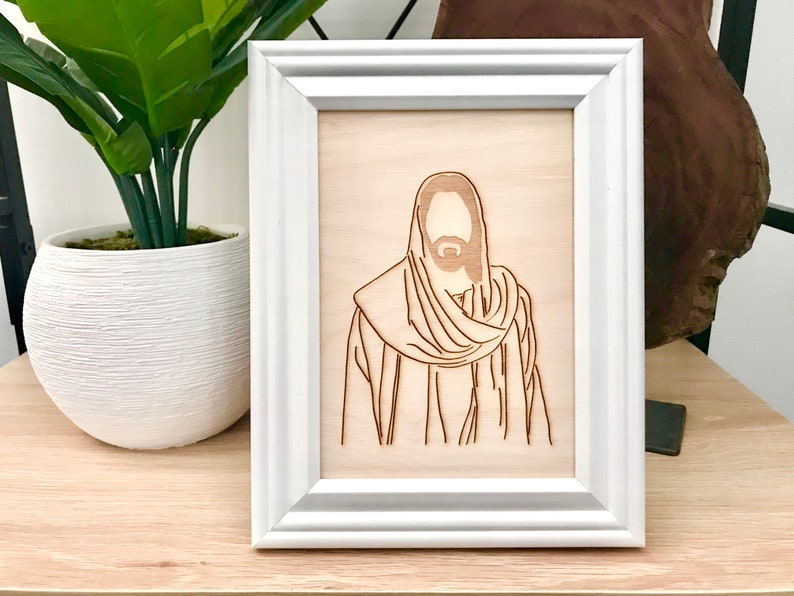 5X7 Framed Picture of Jesus Christ Portrait Framed Wall Art - Etsy