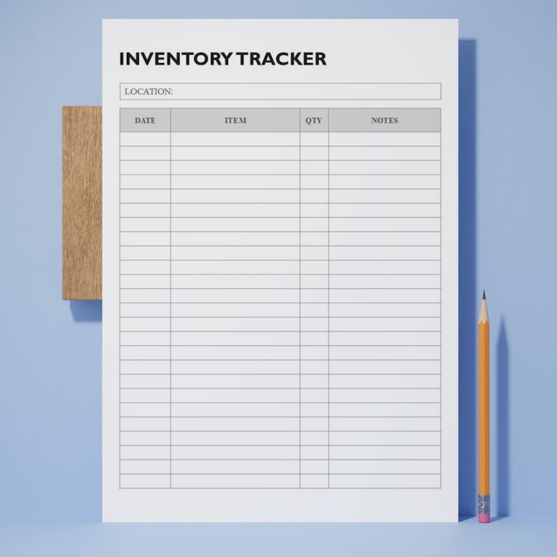 Printable Inventory Tracker Inventory Log Product Inventory Inventory Management for Small ...