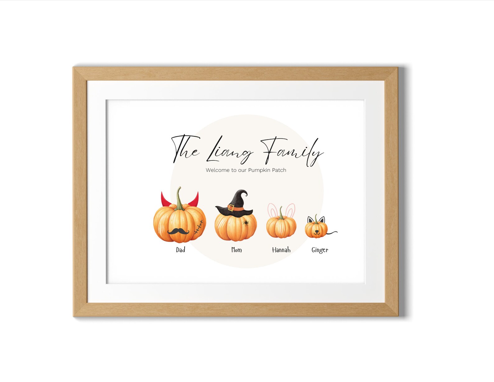 Family Pumpkin Patch Print, Halloween Fall Wall Decor Autumn, Print ...
