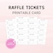 Printable Raffle Ticket, Drawing Slips, Enter to Win Ticket, Printable ...