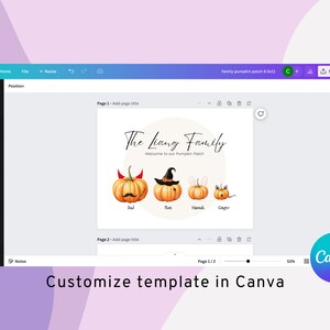 Family Pumpkin Patch Print, Halloween Fall Wall Decor Autumn, Print ...