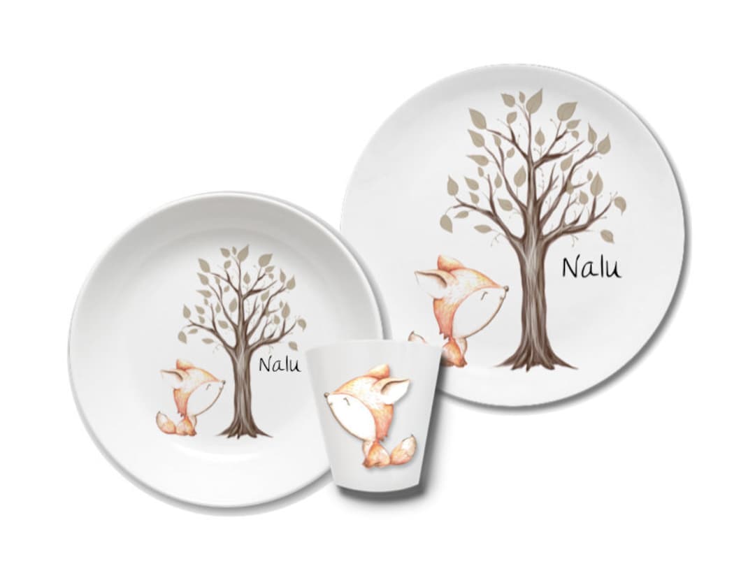 Kinderteller mit Namen, personalisiert, Name, Taufgeschenk, Geschenk Taufe, Erster Geburtstag ...