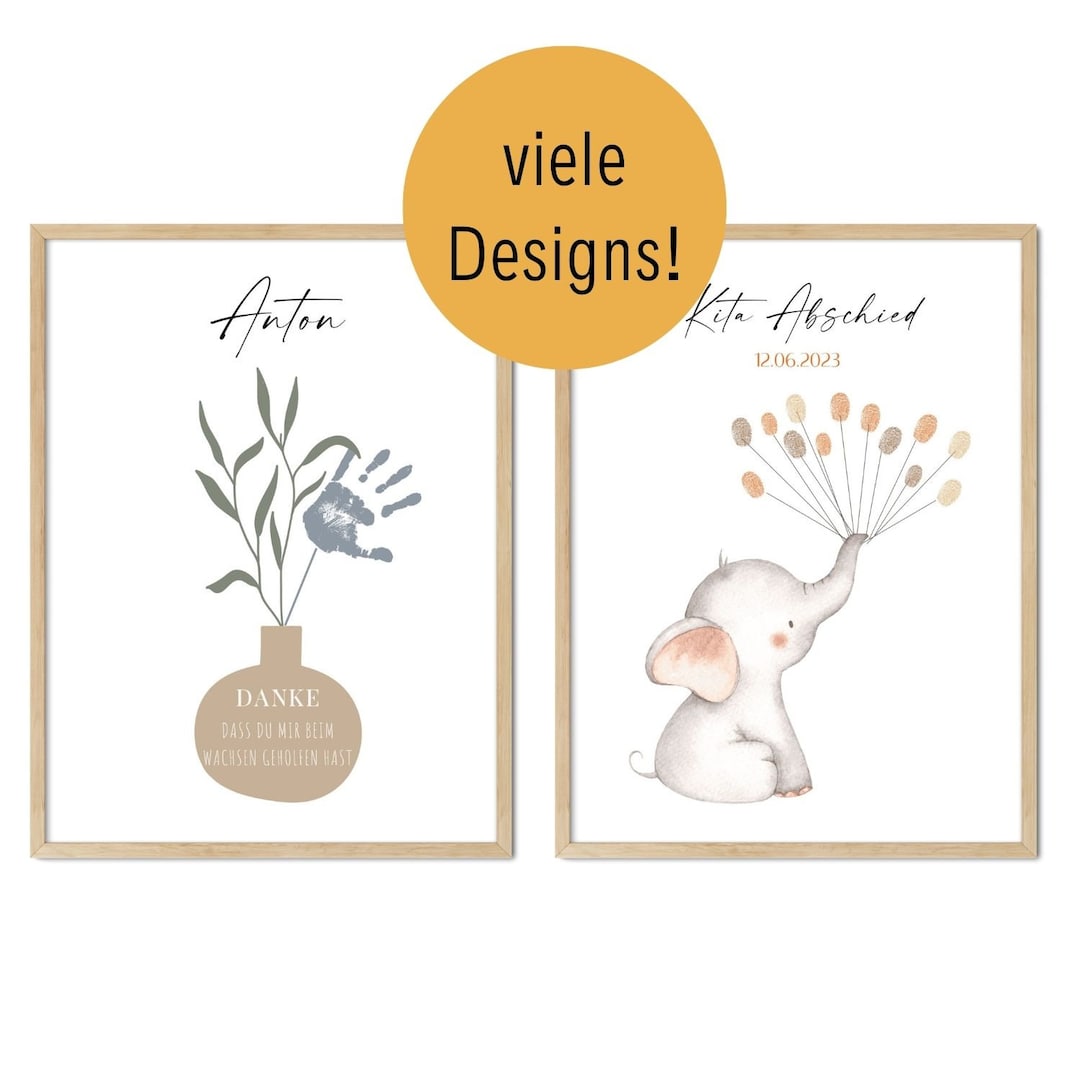 Fingerprint Picture Kita Farewell Gift Teacher Farewell Gift ...