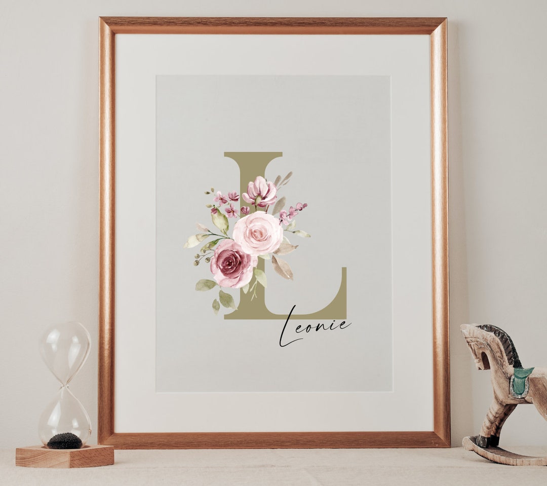 Nursery Room Decoration Name Poster Nursery With Name Letters - Etsy