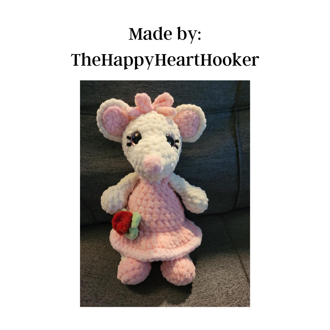 Mozzarella the Mouse Crochet Pattern Amigurumi by Yarnin Around by ...