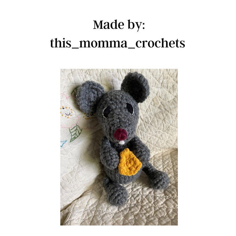 Mozzarella the Mouse Crochet Pattern Amigurumi by Yarnin - Etsy