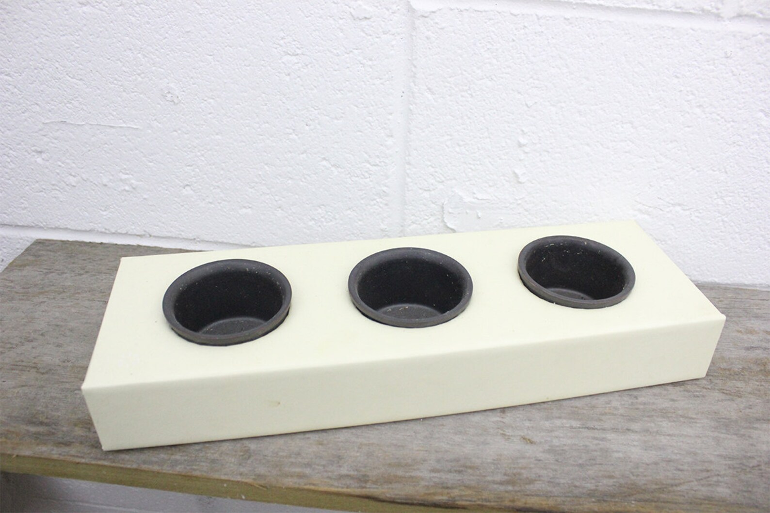 Triple Cardboard Planter White Wall Planter - Etsy