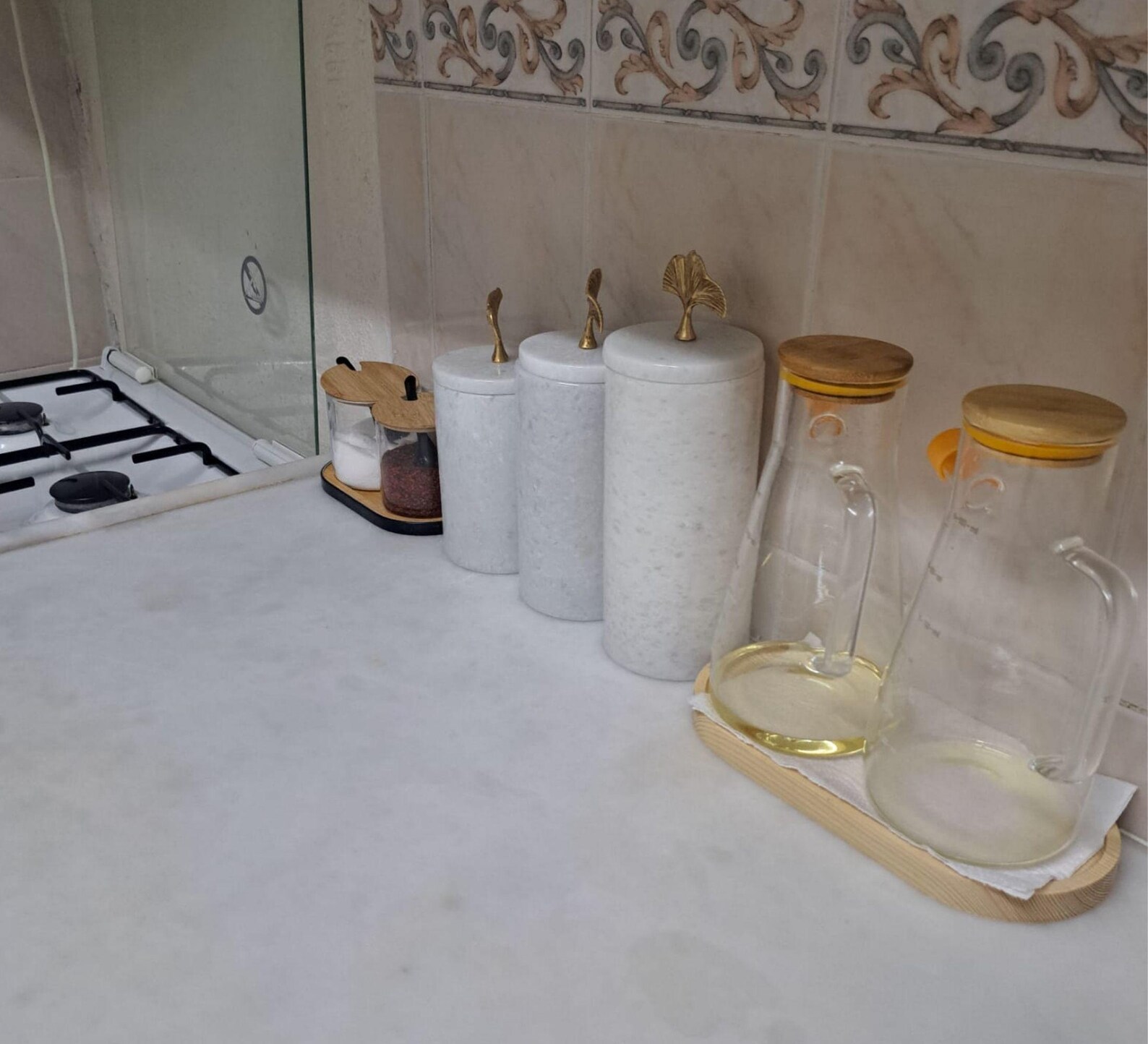 Set of 3 Round Marble Jars - Etsy